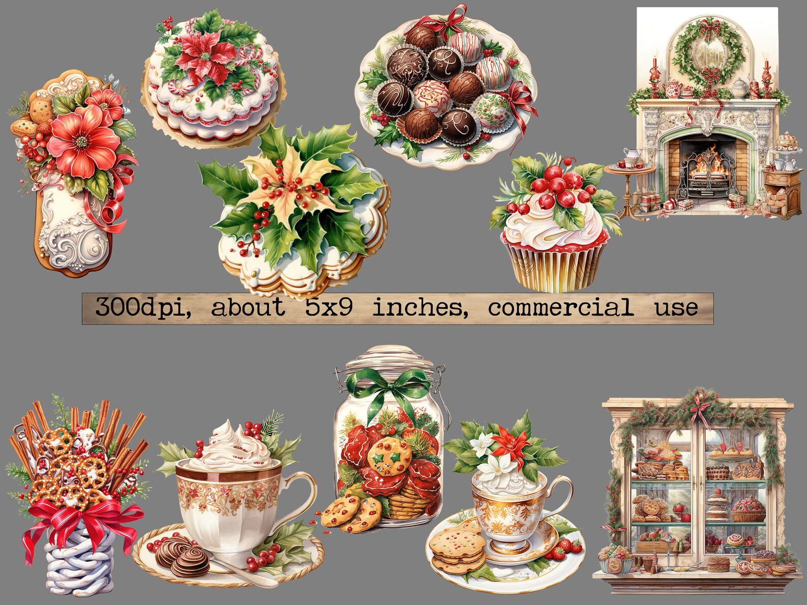 PNG Christmas Treats Clipart Bundle Cake PNG Tea Kettle Pie Cookie ...