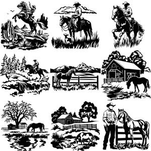 50 Western Ranch Svg, Dxf, Eps, Ai, Pdf, Jpg, Png Western Svg, Cowgirl ...