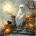 JPEG Spooky Ghost Scenes Backgrounds Cozy Ghost at Home Day off Funny ...