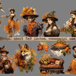 BIG Autumn Clipart Bundle Retro Autumn Clipart Autumn Which Cozy Fall ...