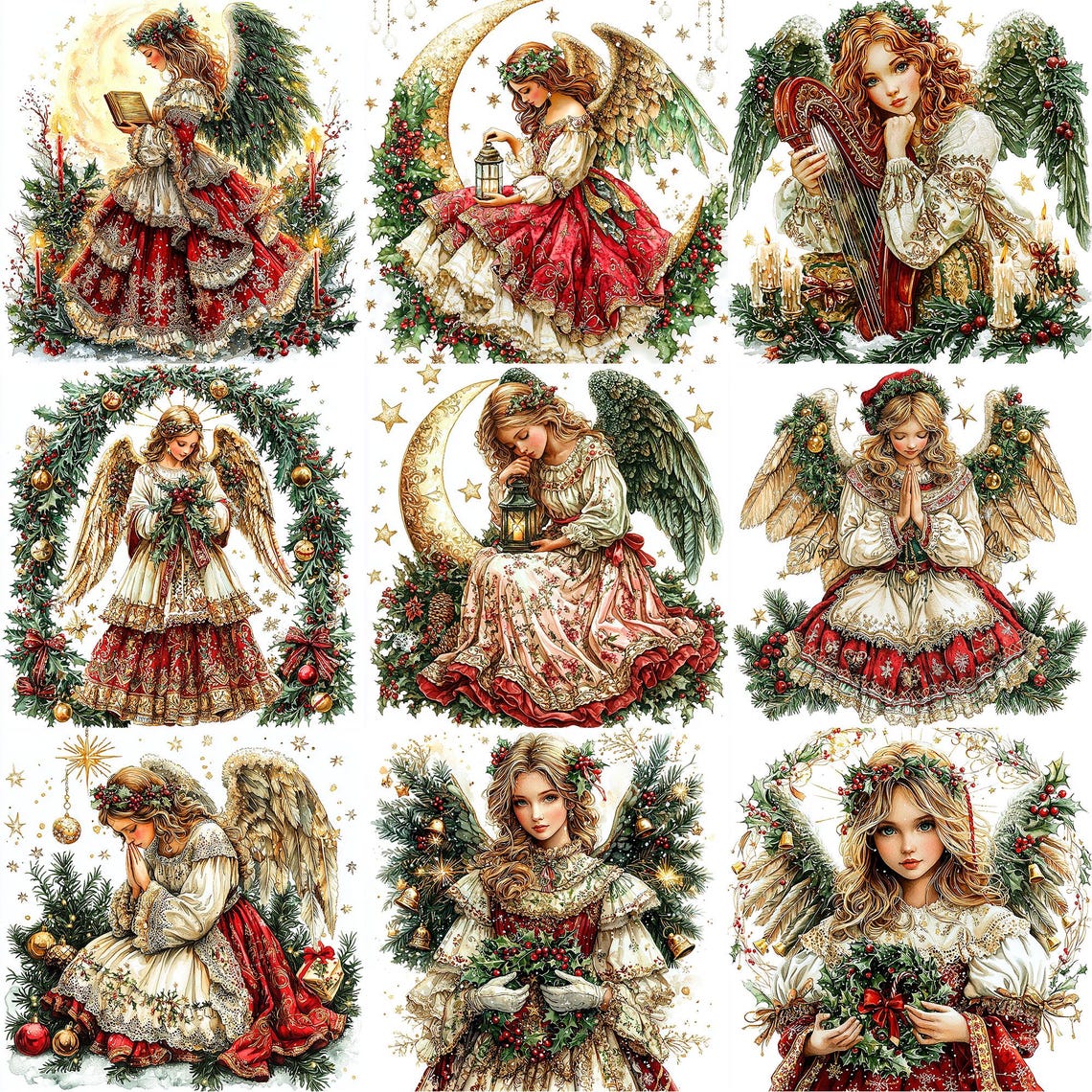 JPEG Cute Christmas Angel Graphics Christmas Clipart Christmas ...