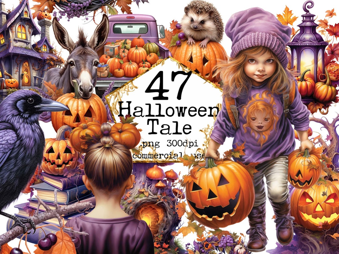Big Halloween Bundle Clipart, Transparent PNG, Pumpkin, Haunted Mansion ...