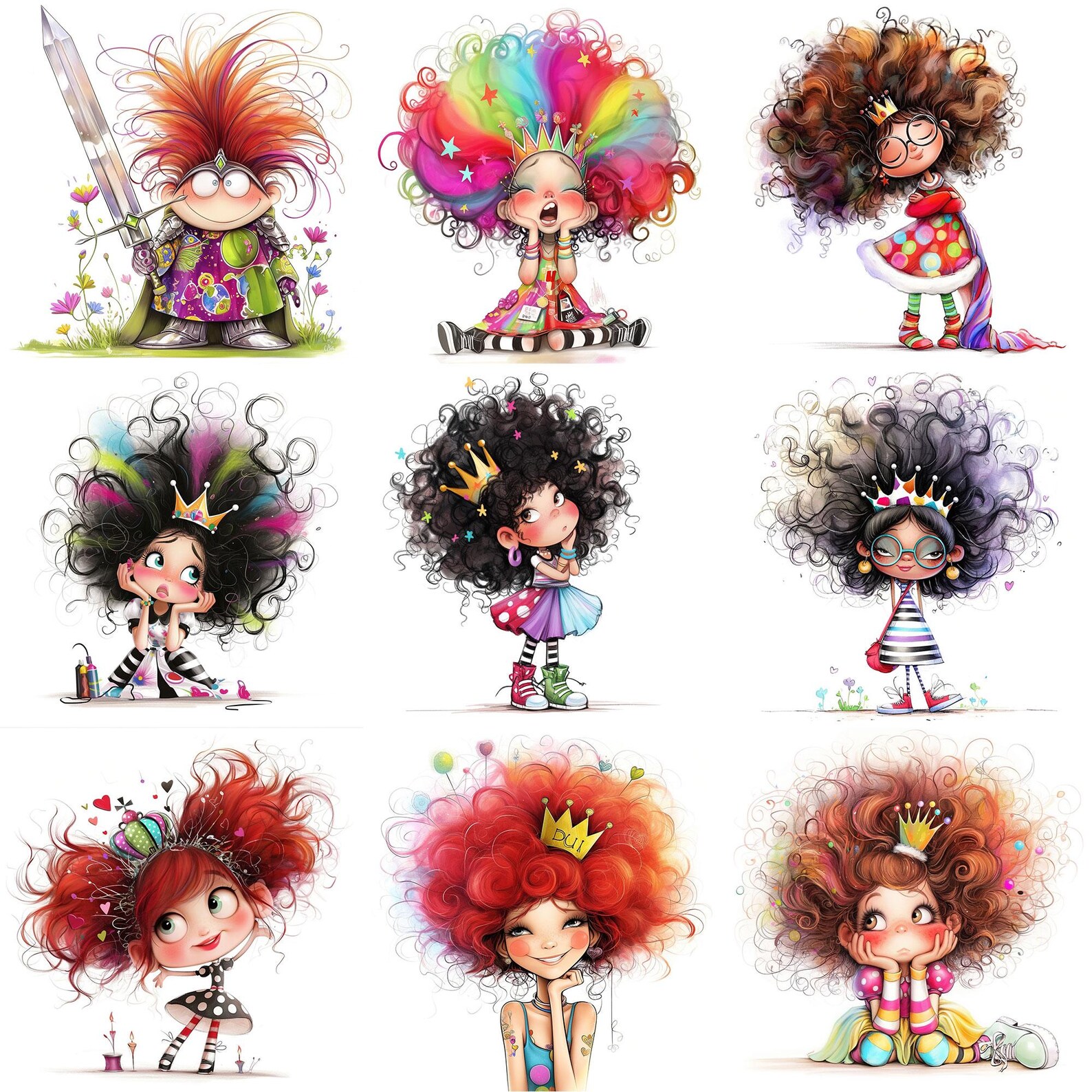 JPEG Whimsical Knight Clipart Bundle Quirky Knight Medieval Clipart ...