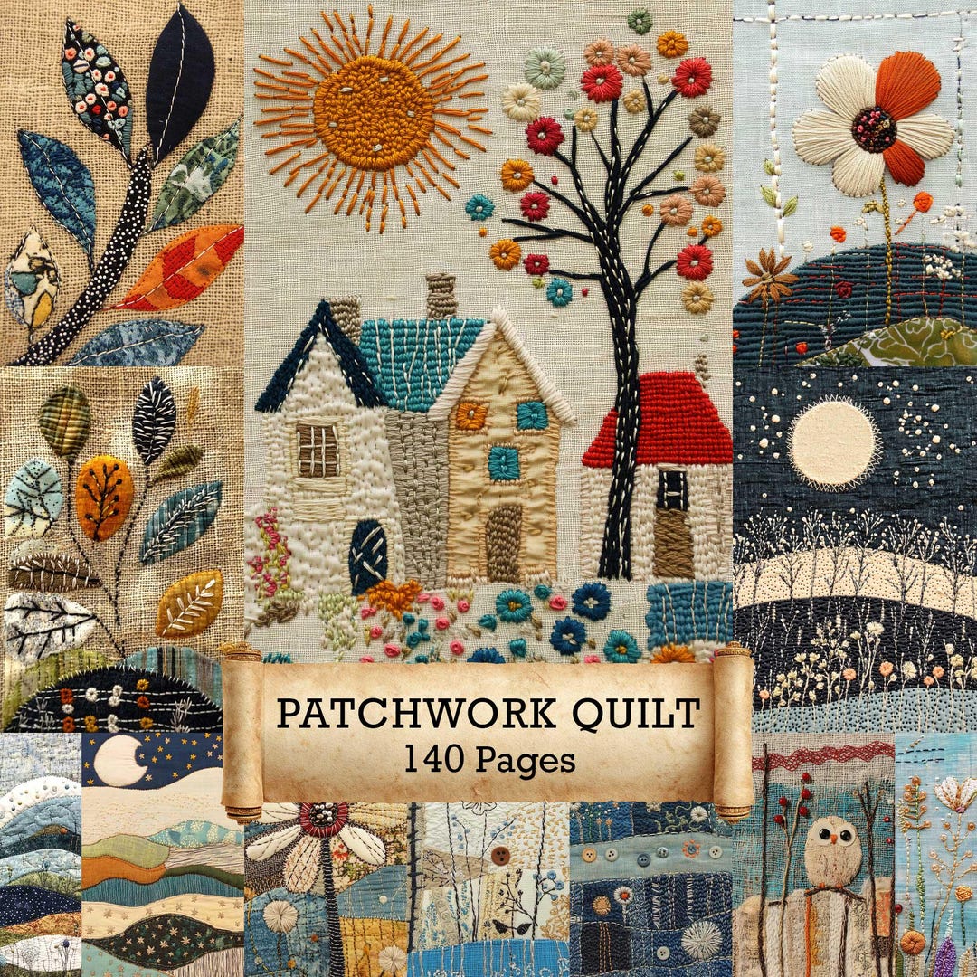 140 Quilt Blanket - Printable Pages, Junk Journal, Winter Digital ...