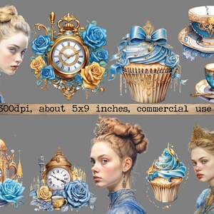 Whimsical Princess Tea House Bundle PNG Cli[art, Fairy Tale, Romantic ...