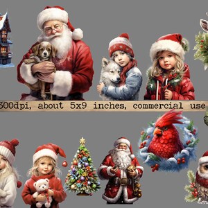Big Christmas Bundle Clipart Transparent PNG, Little Girls, Christmas ...