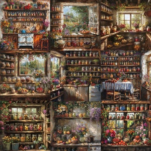 Shabby Chic Rustic Kitchen Clipart Bundle Mason Jars High Quality ...