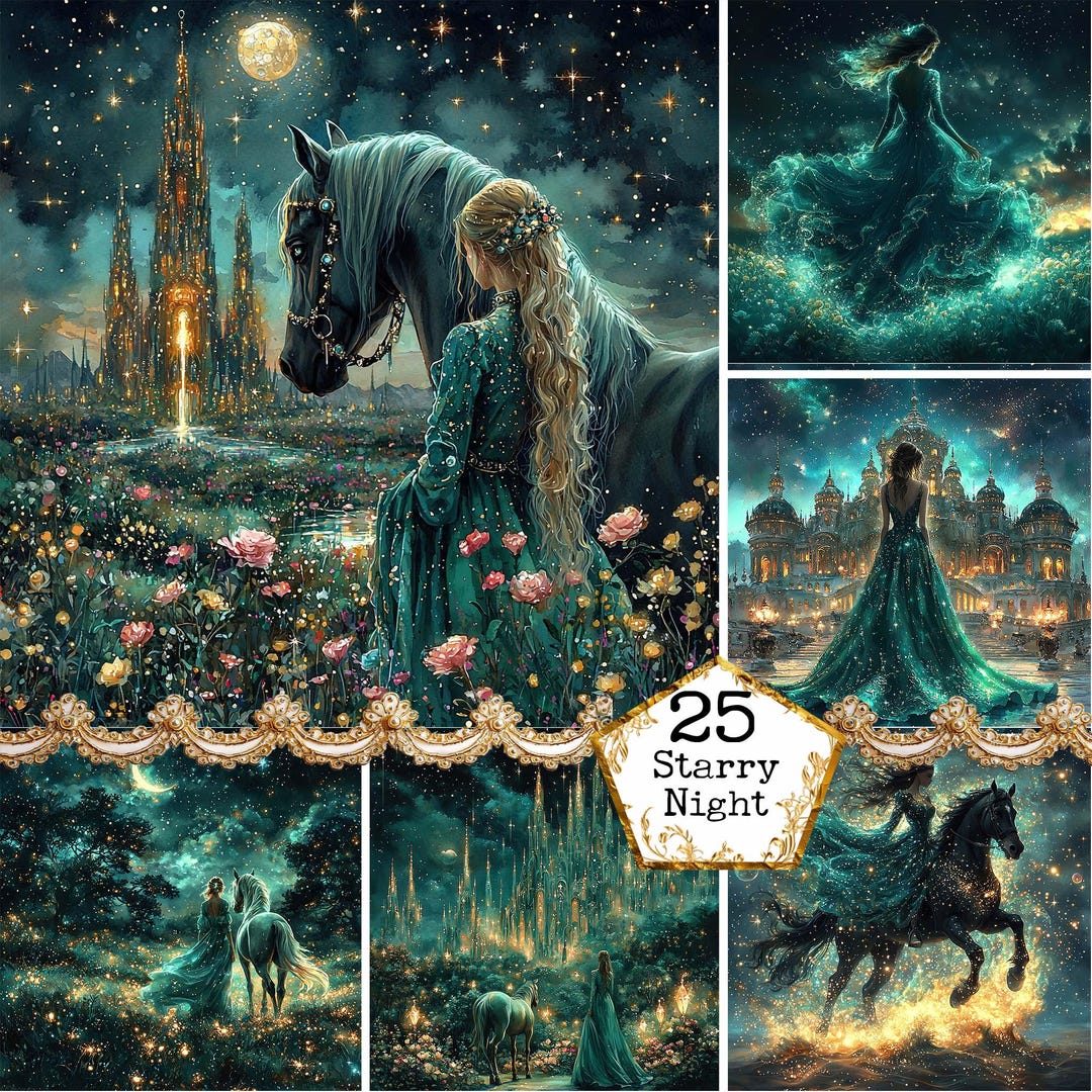 JPEG Magical Fairy Dust Princess With Her Horse Backgrounds Princess ...