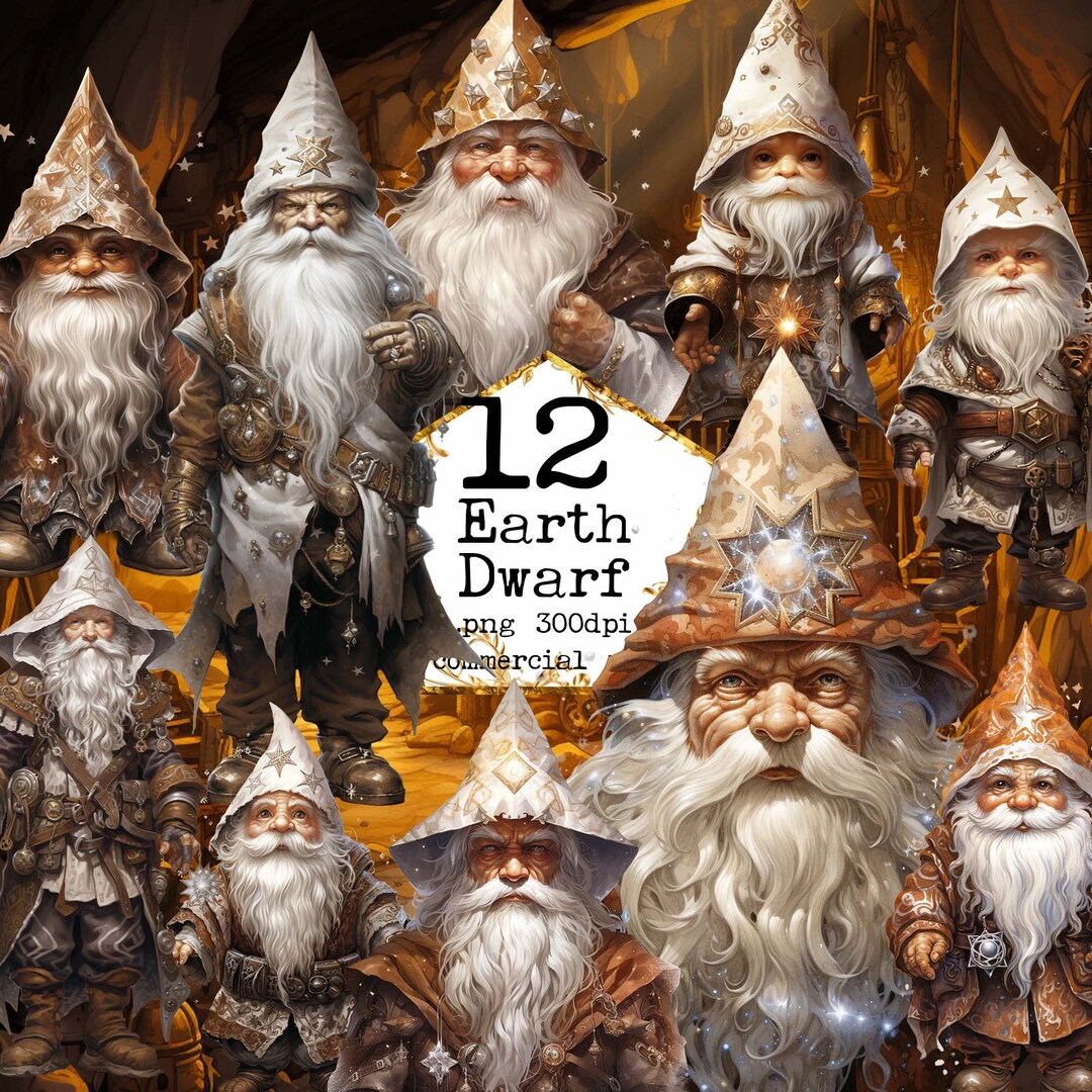 PNG Earth Dwarf Clipart Bundle Wizard Clipart Magical Dwarf Clipart ...