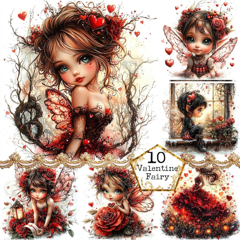 Valentine Fairy - Etsy