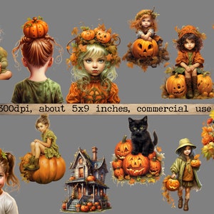 Big Halloween Bundle Clipart, Transparent PNG, Pumpkin, Haunted Mansion ...