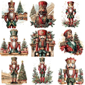 JPEG Watercolor Christmas Nutcracker Clipart Bundle Christmas Eve ...