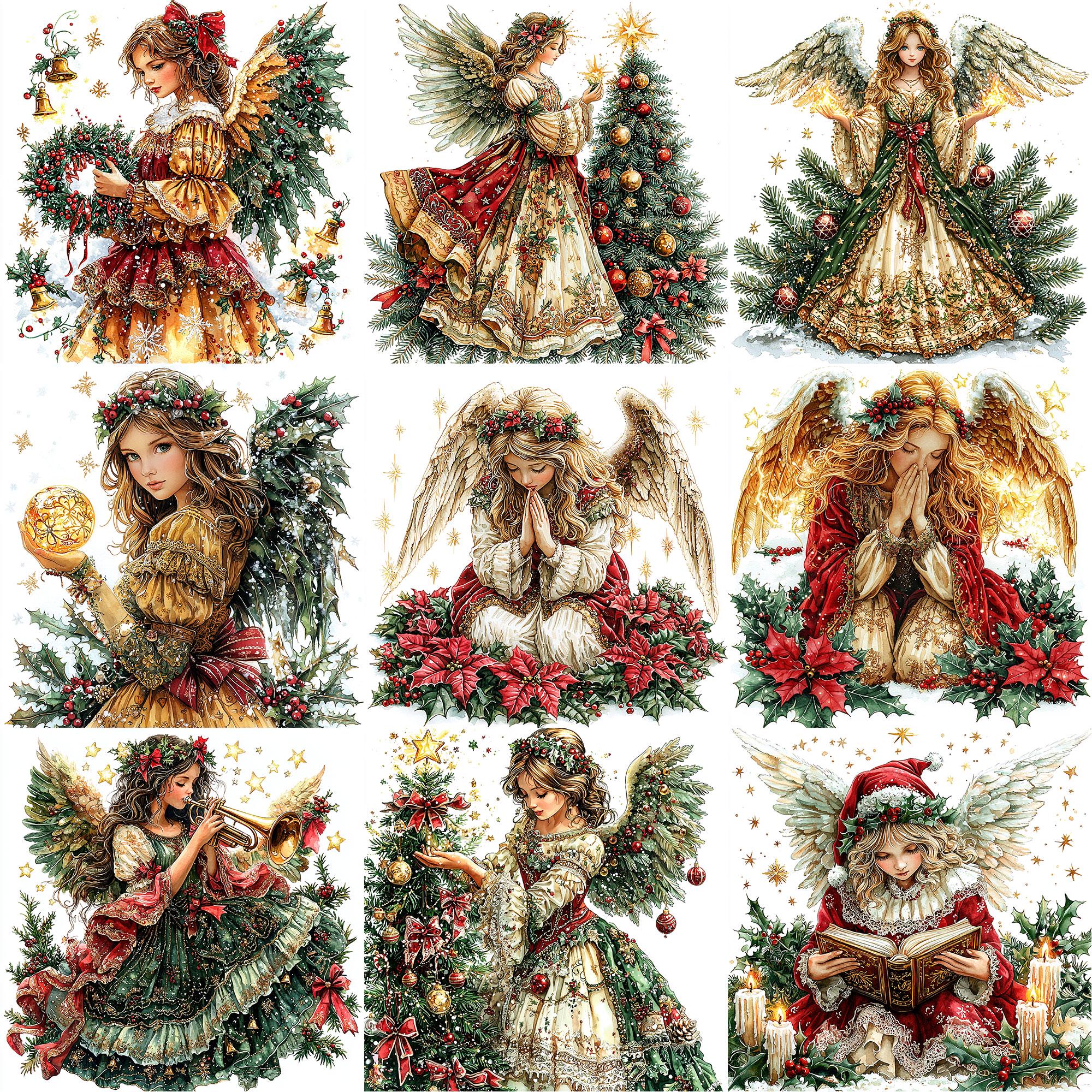 JPEG Cute Christmas Angel Graphics Christmas Clipart Christmas ...