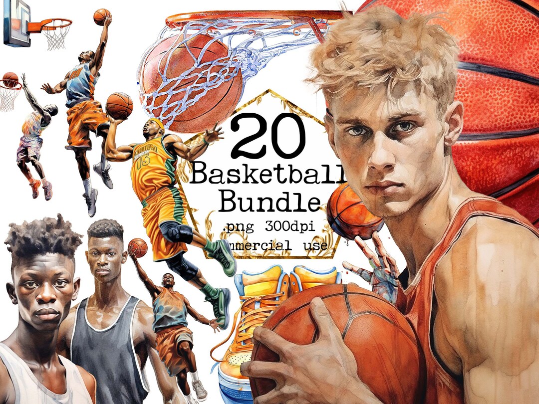 PNG Basketball Watercolor Bundle Sport Art Set Ball Scrapbooking ...