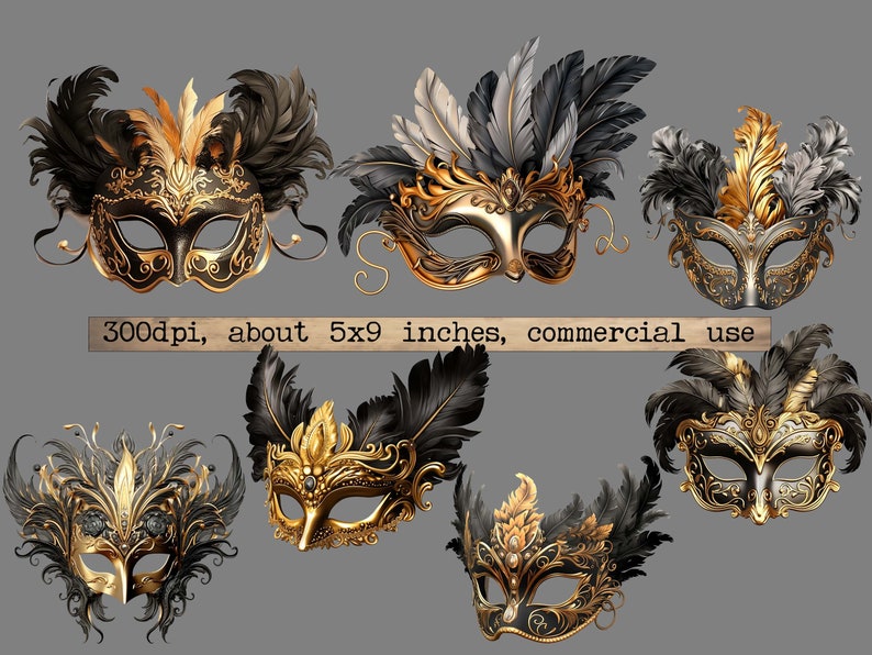 Carnival Mask Clipart PNG Masquerade Masks Clipart Mardi Gras Mask Clip ...