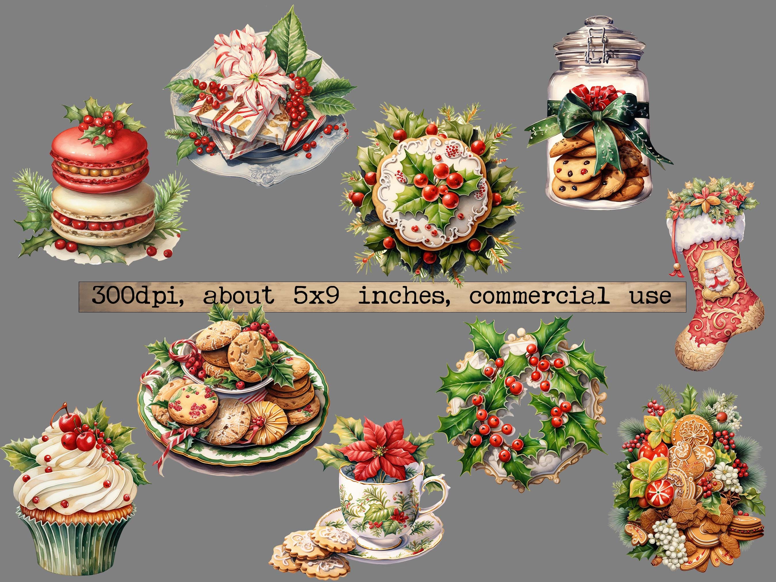 PNG Christmas Treats Clipart Bundle Cake PNG Tea Kettle Pie Cookie ...