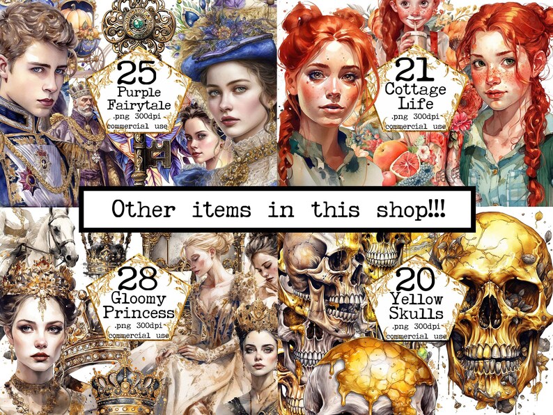 60 Medieval Watercolor Bundle Knights Ladies Castles - Etsy