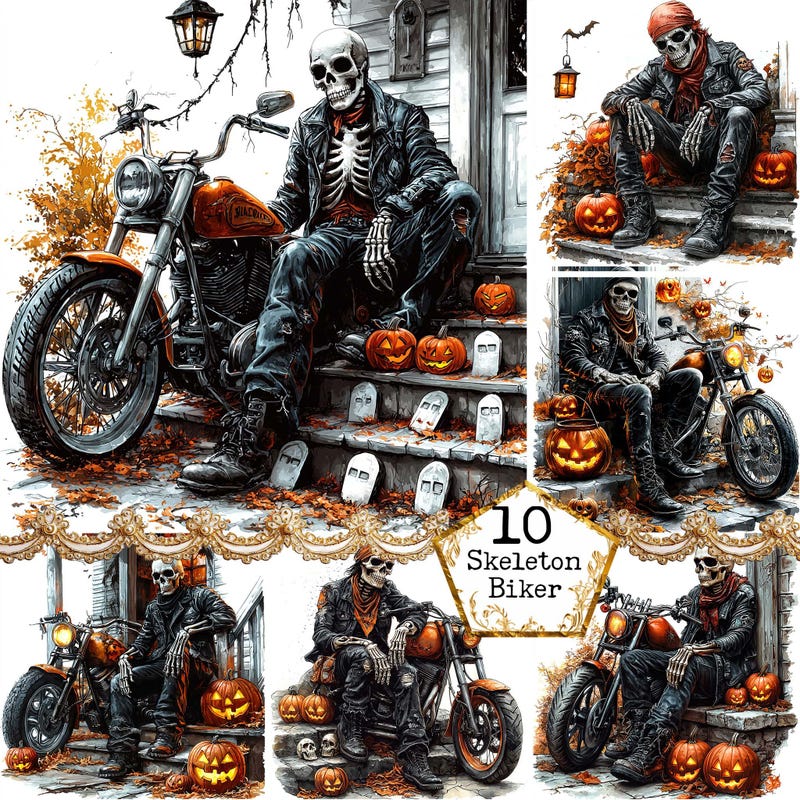 Motorcycle Pumpkin Stencil - Etsy