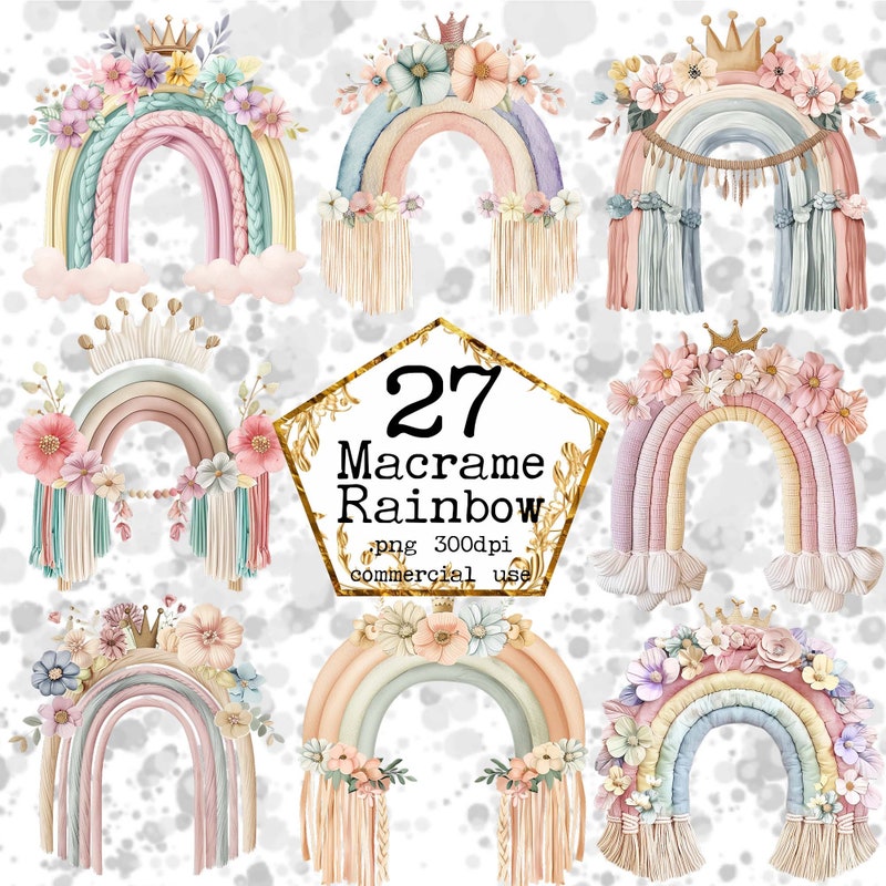 Macrame Clipart - Etsy
