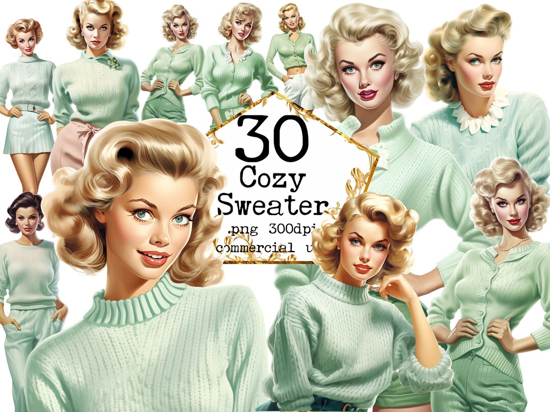 PNG Winter Pin up Clipart PNG Bundle Fashion Girl Clipart Bundle ...