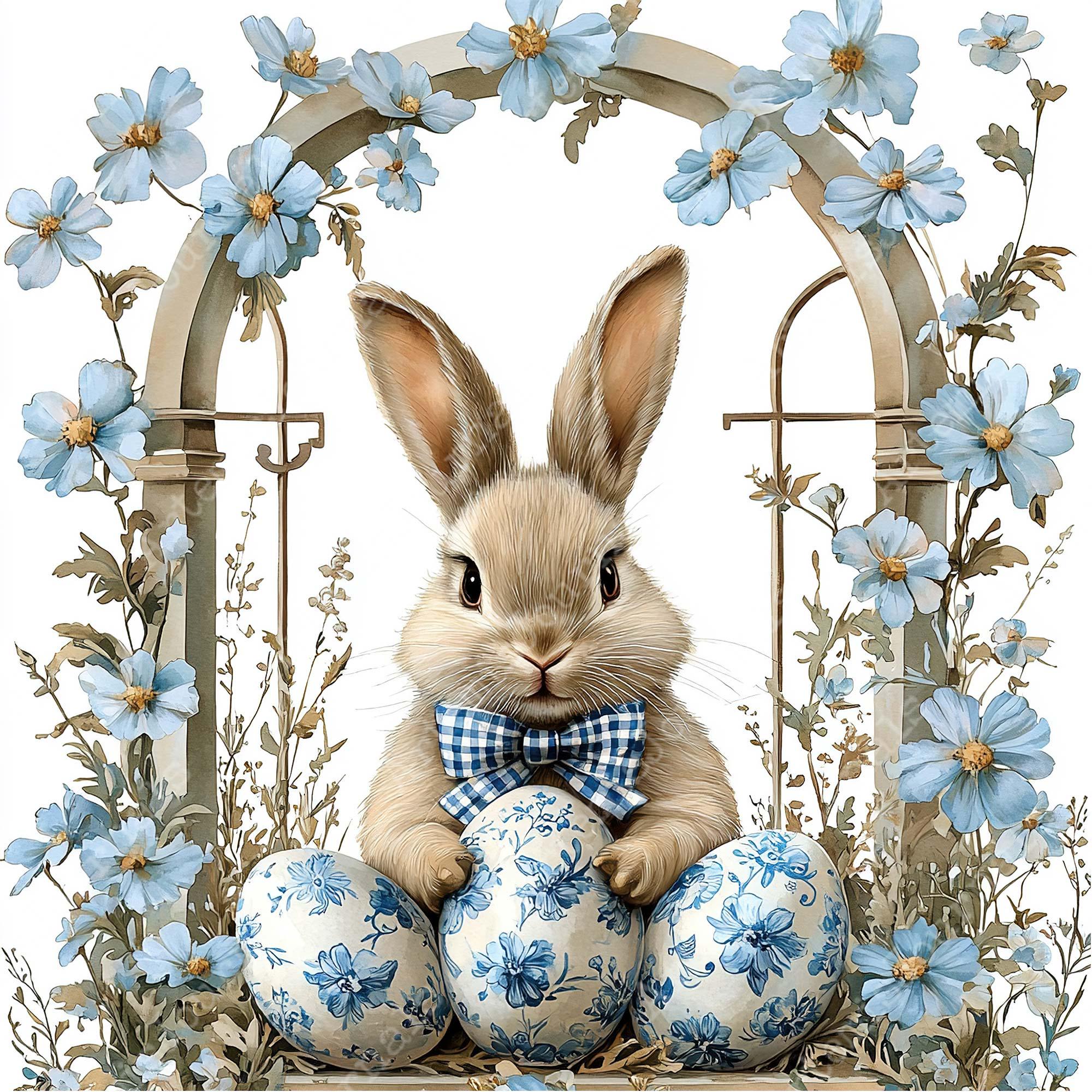 JPEG Watercolor Spring Rabbit Clipart Bundle Cute Bunny Clipart Spring ...