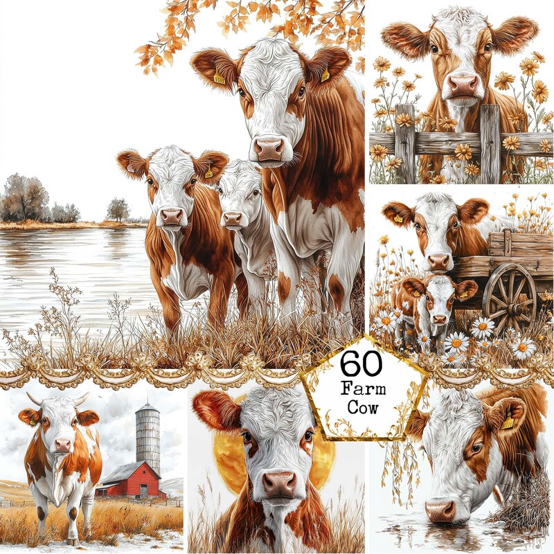 Alps Cow Art - Etsy