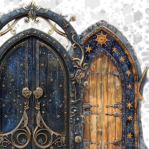 Celestial Doors Magical Fantasy Doors Clipart Bundle PNG Fairy Doors ...