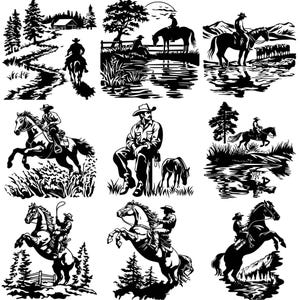 50 Western Ranch Svg, Dxf, Eps, Ai, Pdf, Jpg, Png Western Svg, Cowgirl ...