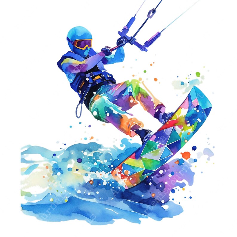Watercolor Watersport Clipart Bundle - Instant Download in PNG and JPEG ...