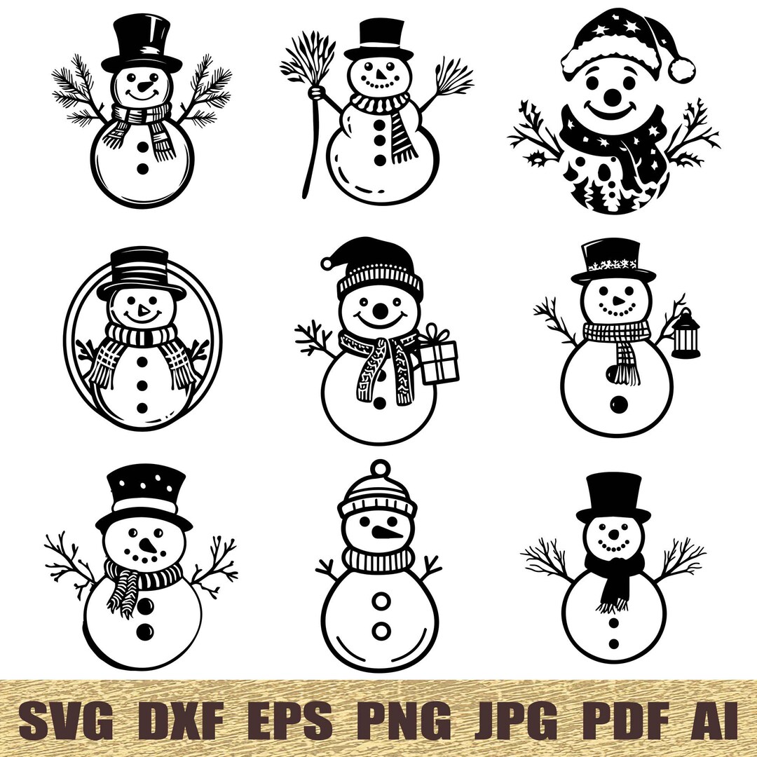 35 Snowman Eye Svg, Dxf, Eps, Ai, Pdf, Jpg, Png Vector Files Ideal for ...