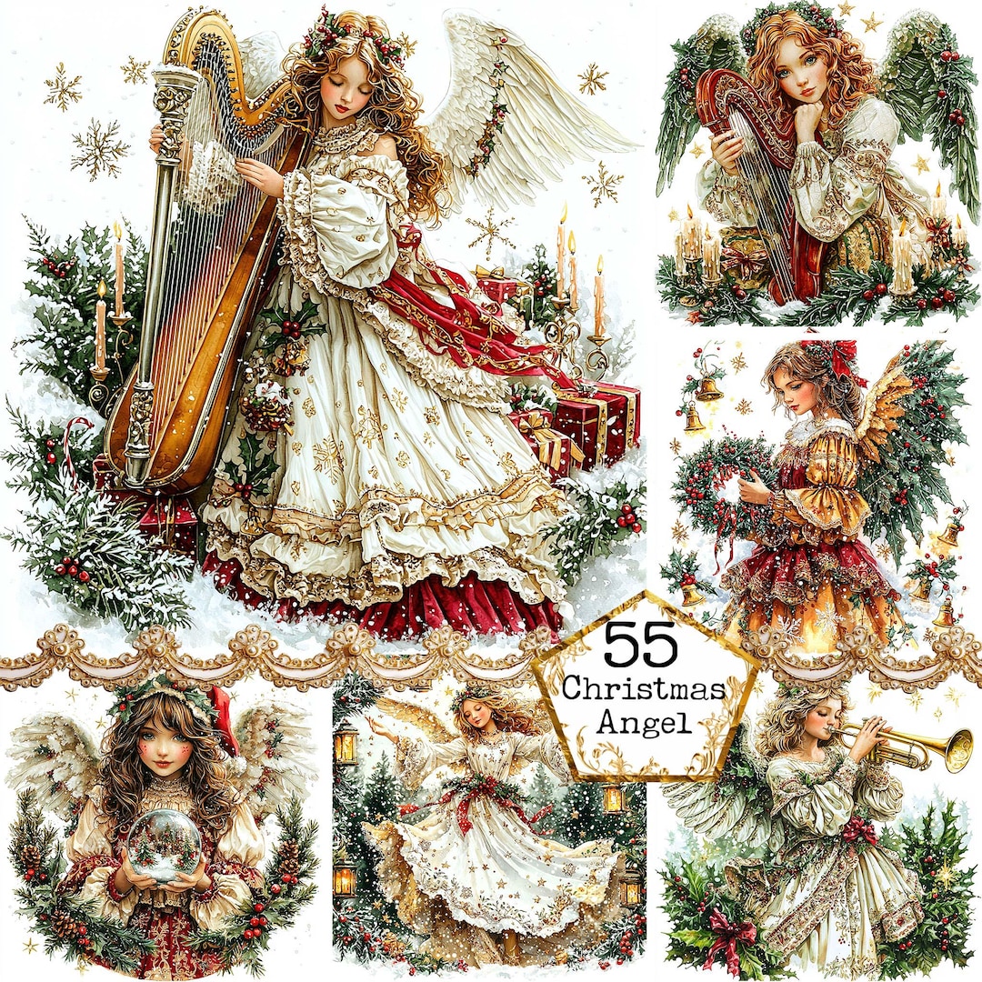 JPEG Cute Christmas Angel Graphics Christmas Clipart Christmas ...