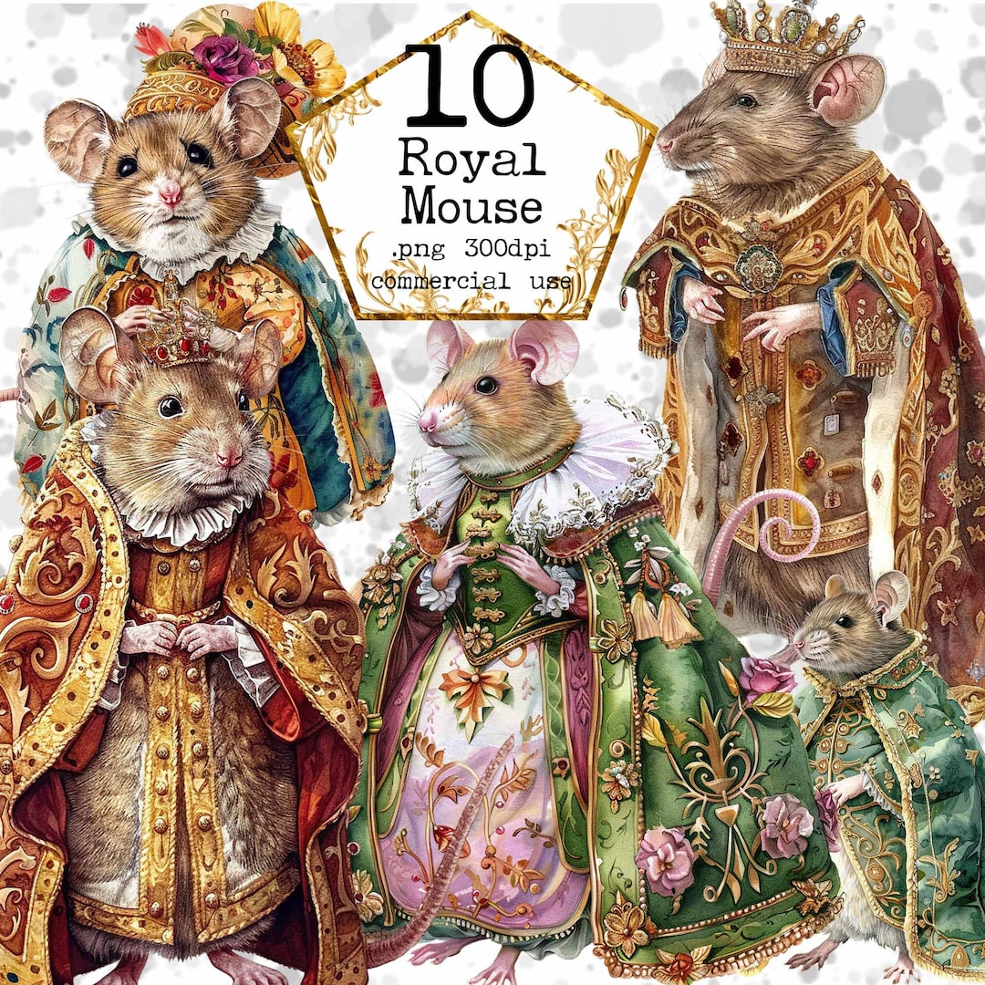 Fairytale Mouse Watercolor Clipart Fairytale Clipart Fantasy Mouse ...