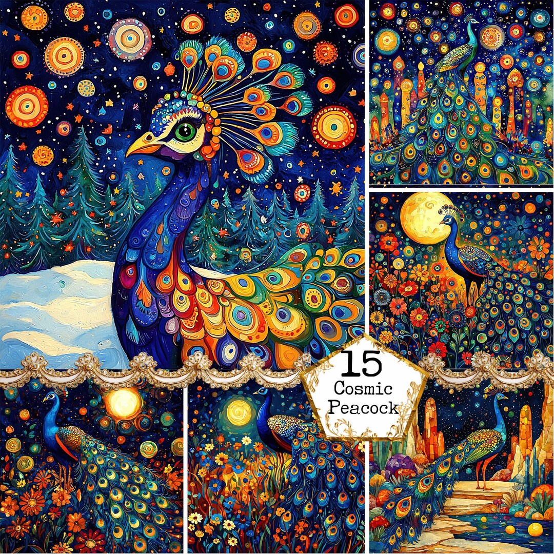 JPEG Peacock Graphics Magical Peacock Magical Scenery Whimsical Peacock ...