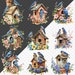 PNG Watercolor Birdhouse Clipart Bundle Bird Clipart Floral Bird ...