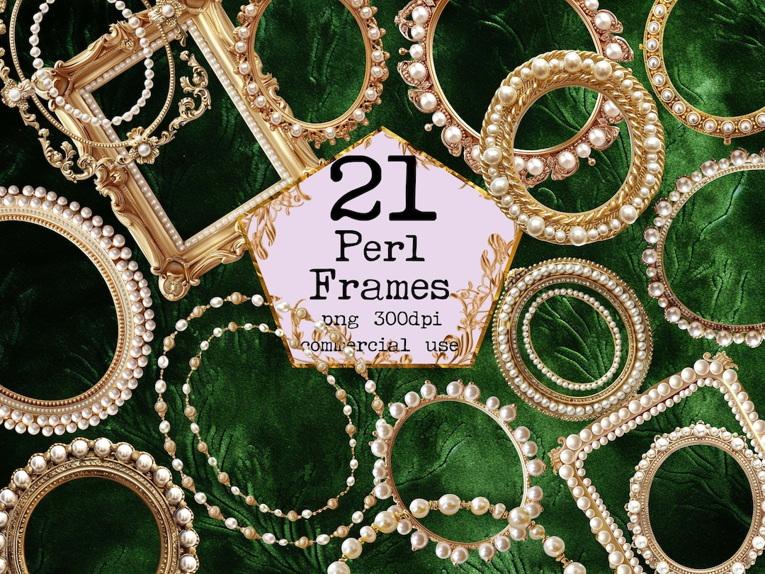 PNG Antique Perl Frames Clipart Various Shaped Frames Clipart Bundle ...