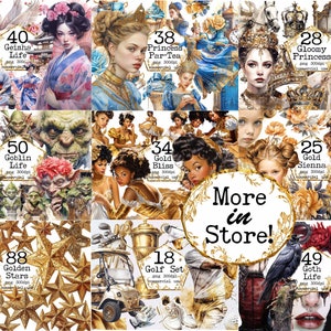 Watercolor Winter Wolf Forest Clipart Bundle JPEG Commercial Printable ...