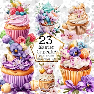PNG Easter Cupcake Clipart Bundle Easter Sweets PNG Easter Sweets ...
