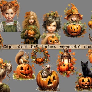 Big Halloween Bundle Clipart, Transparent PNG, Pumpkin, Haunted Mansion ...
