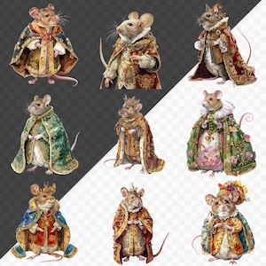 Fairytale Mouse Watercolor Clipart Fairytale Clipart Fantasy Mouse ...