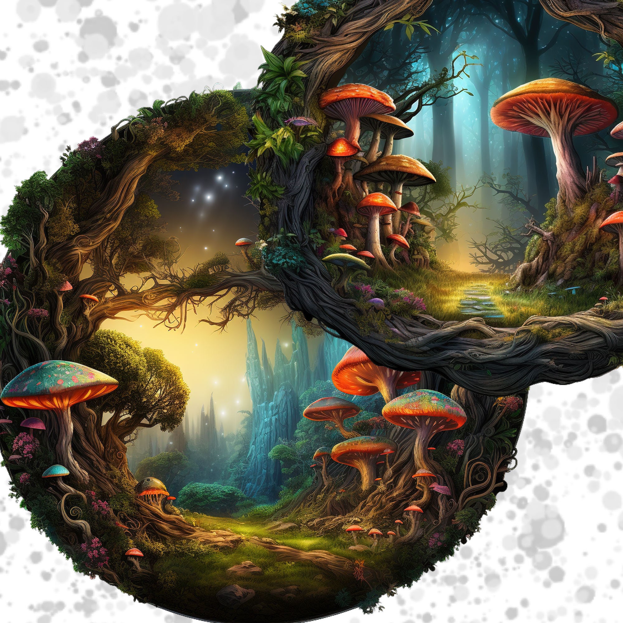 PNG Magical Forest Clipart Bundle PNG Magical Mushroom Enchanted Forest ...
