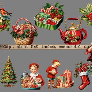 Big Retro Christmas Bundle Clipart Bundle Retro Illustration PNG ...
