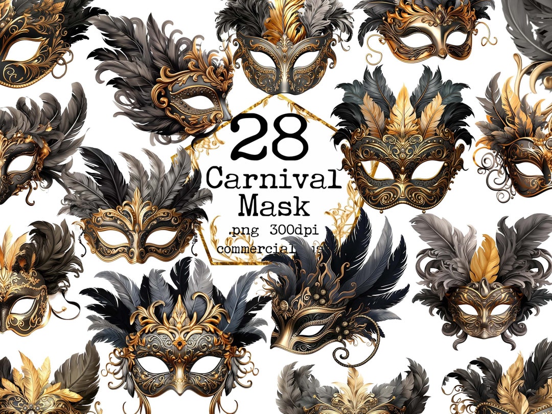 Carnival Mask Clipart PNG Masquerade Masks Clipart Mardi Gras Mask Clip ...