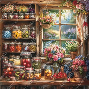 Shabby Chic Rustic Kitchen Clipart Bundle Mason Jars High Quality ...