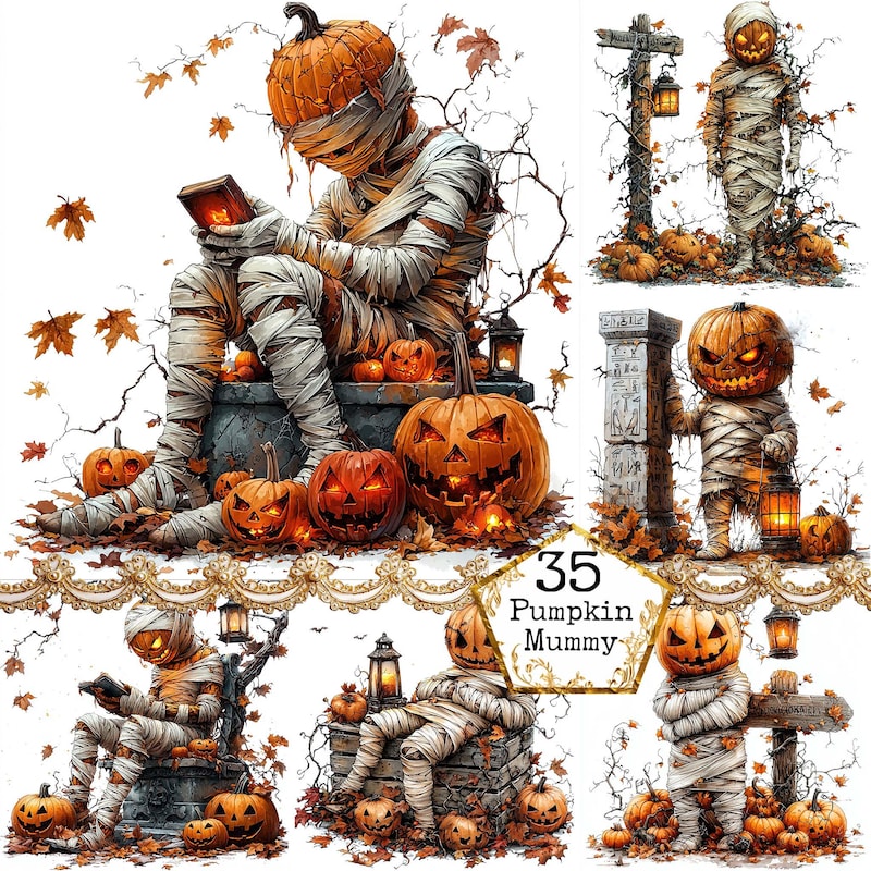 Cute Mummy Clipart - Etsy