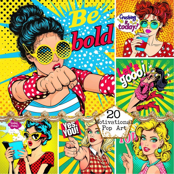 Retro Art Motivation - Etsy