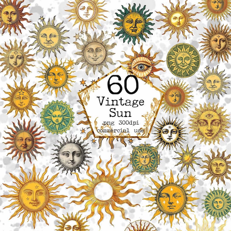 Sun Illustration - Etsy