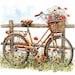 JPEG Watercolor Spring Bicycle Clipart Bundle JPEG Floral Bike ...