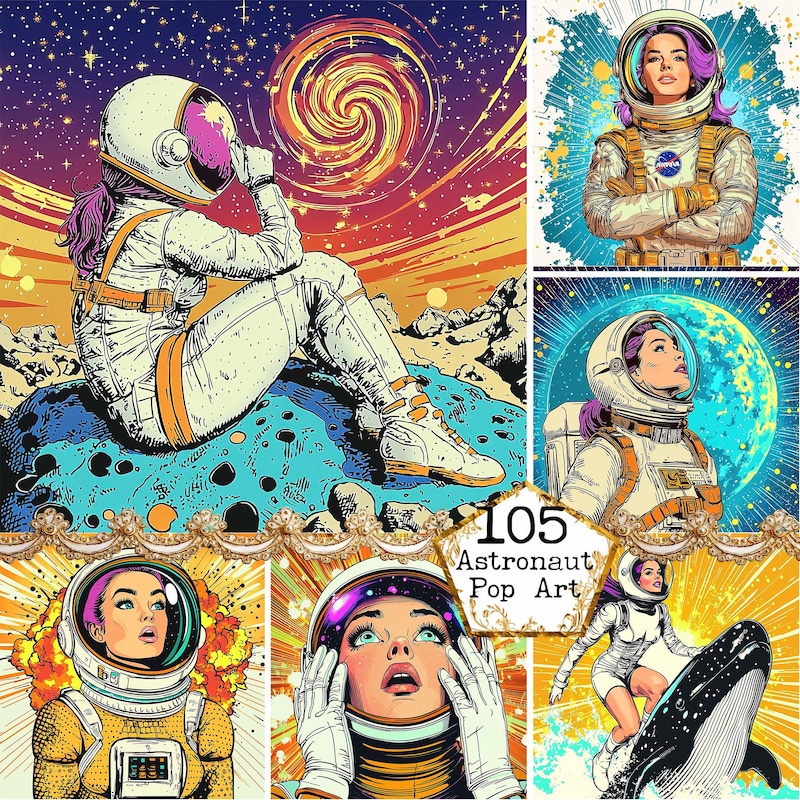 Astronaut Pop Art - Etsy UK