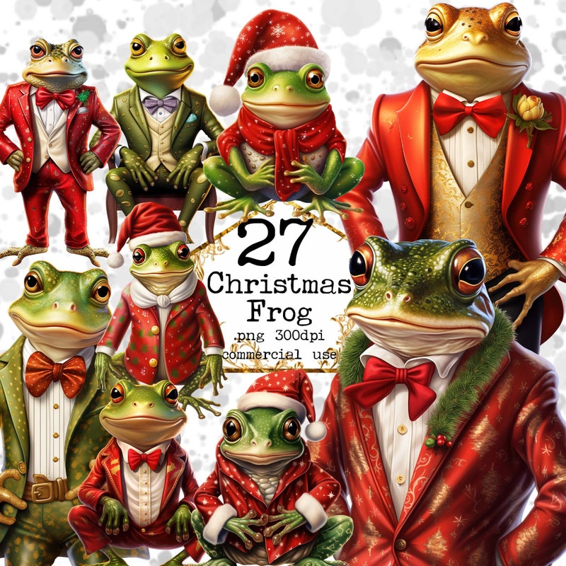 Christmas Frog - Etsy