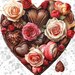Chocolate Heart Clipart Bundle Valentine Clipart PNG Commercial Use ...
